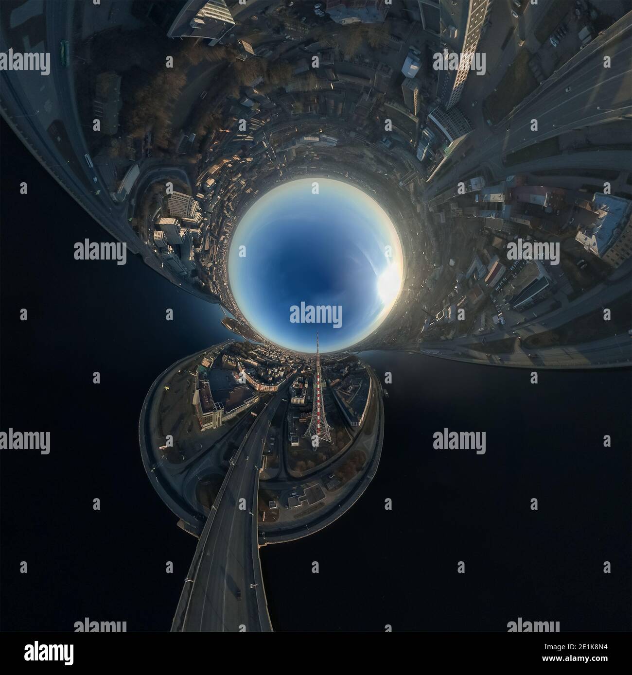 Photo: with an ultra-wide viewing angle. Construction of the building ...