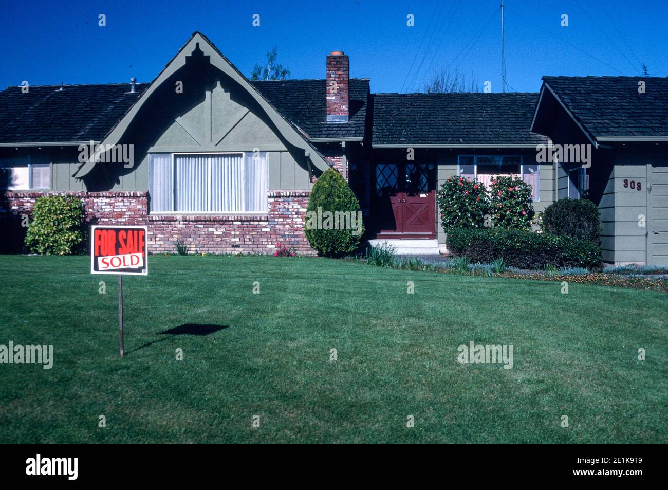 Ranch Style House in a Middle Class neighborhood, Santa Rosa, CA, USA ...