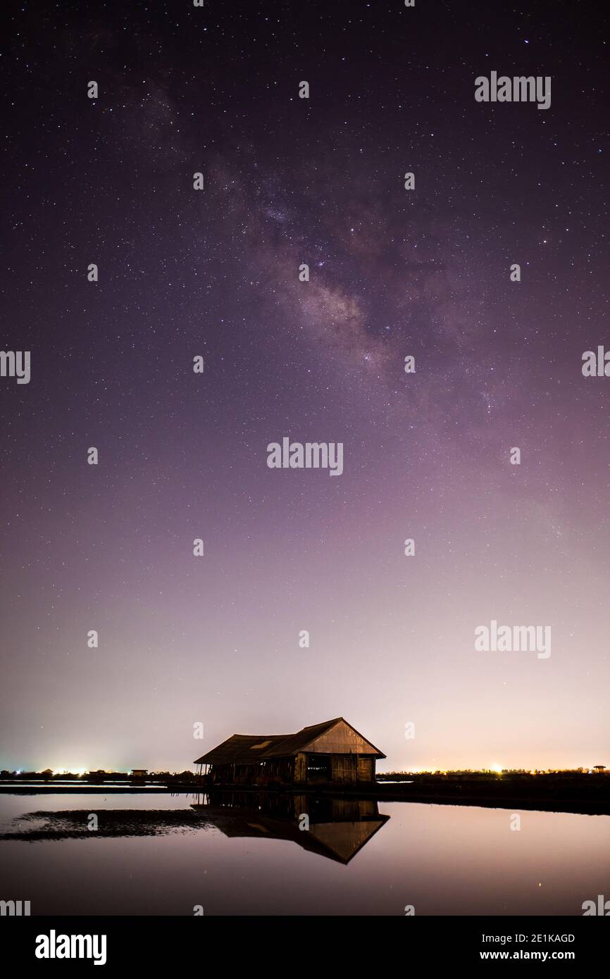 Milky way and star at night time Stock Photo - Alamy