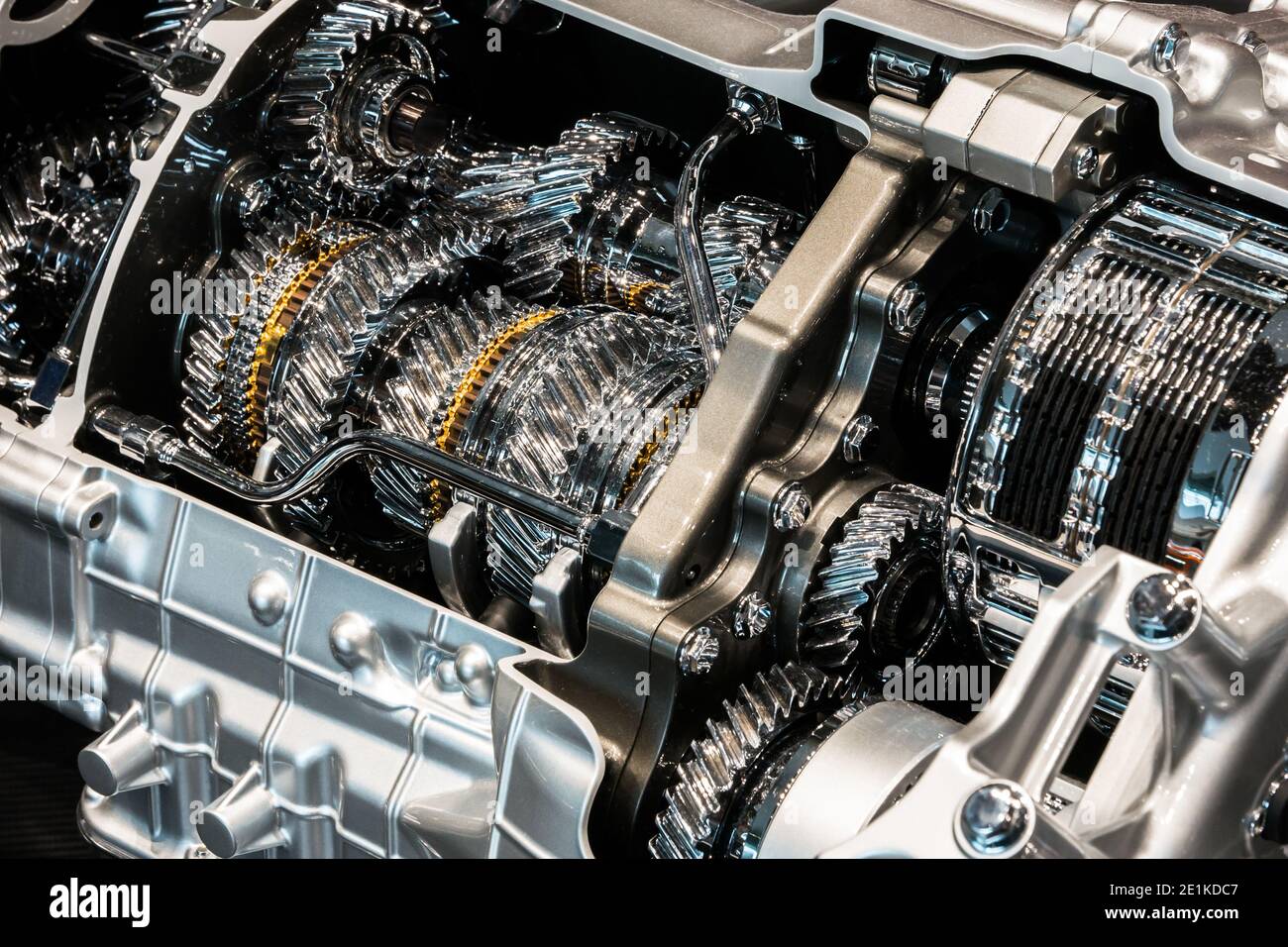 Cutting view of engine and transmission of automobile Stock Photo - Alamy