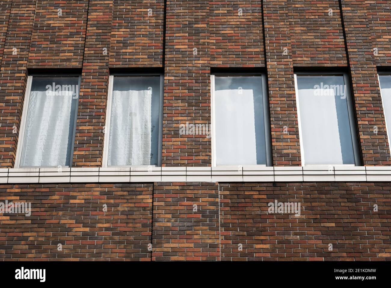 Old building of red block wall Stock Photo - Alamy