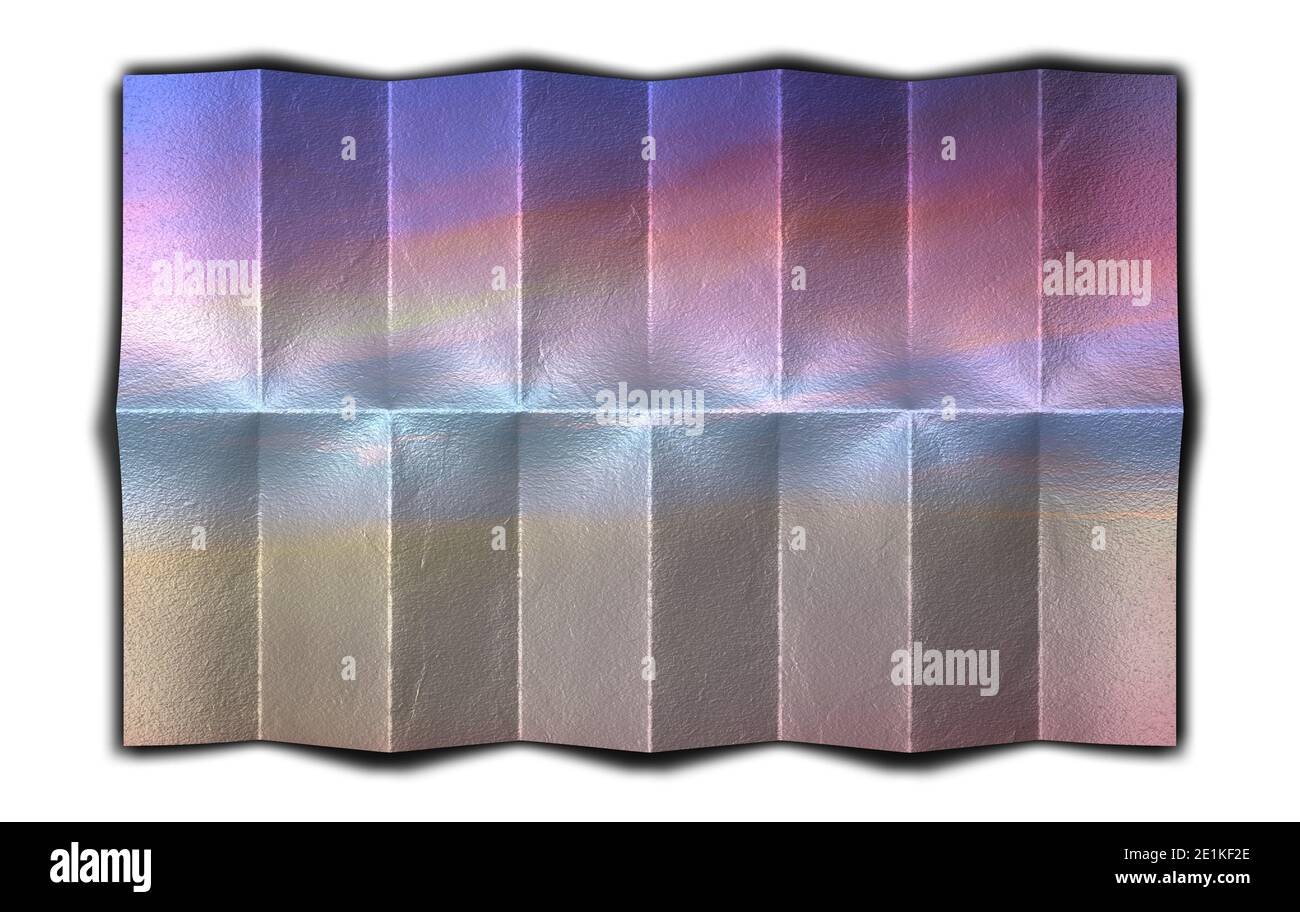 Metal color on folded paper Stock Photo - Alamy