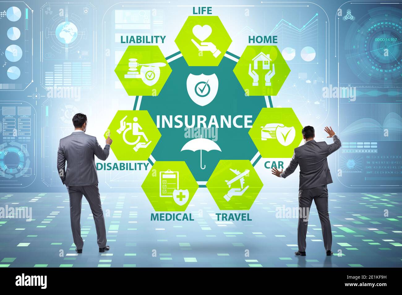 Concept of the various types of insurance Stock Photo - Alamy
