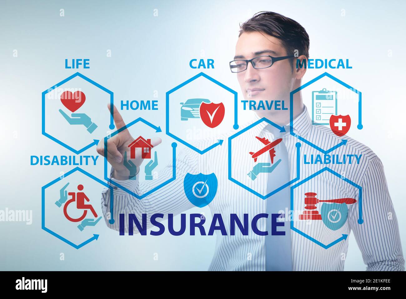 Concept of the various types of insurance Stock Photo - Alamy
