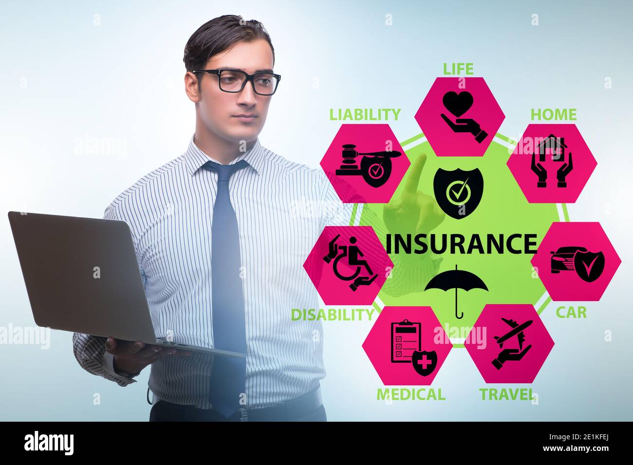 Concept of the various types of insurance Stock Photo - Alamy