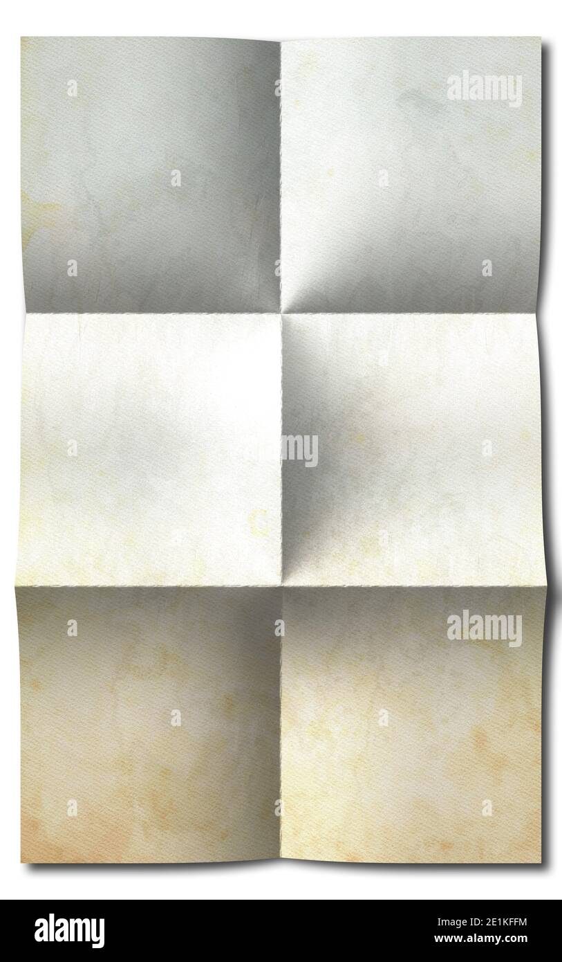 Old folded paper.Crumpled paper texture. White battered paper ...