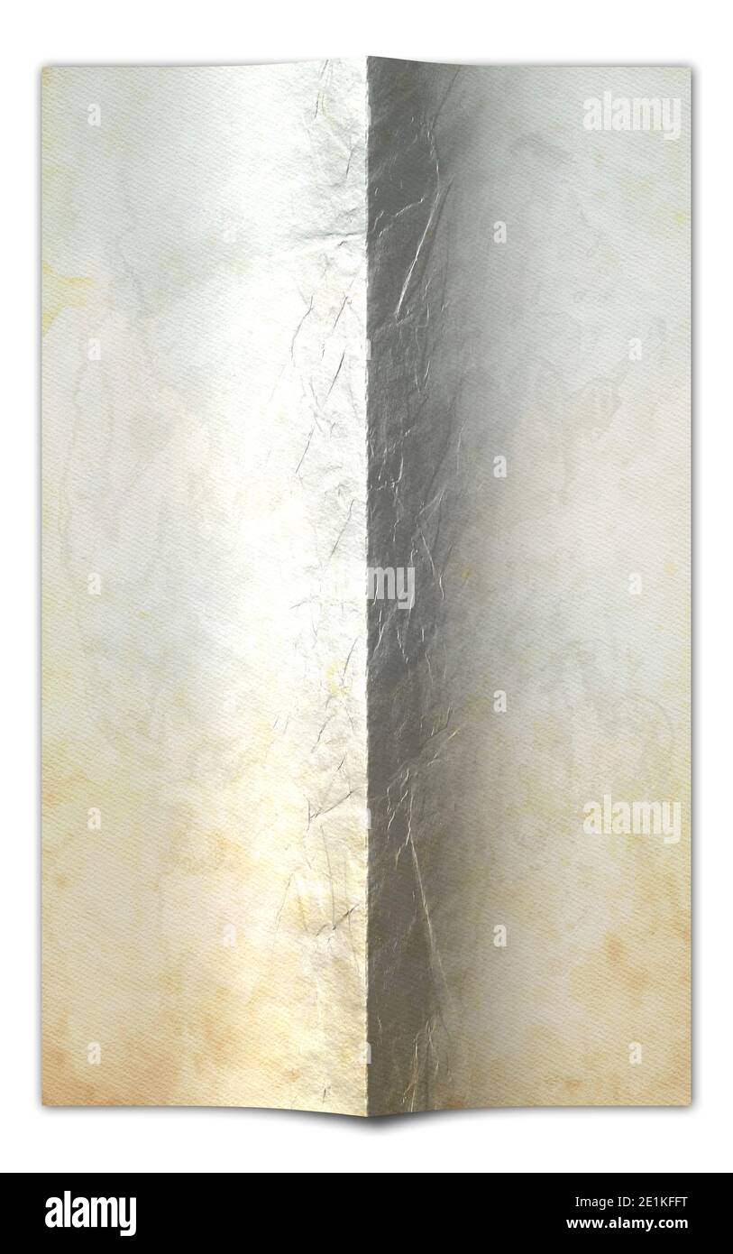 Old folded paper.Crumpled paper texture. White battered paper ...