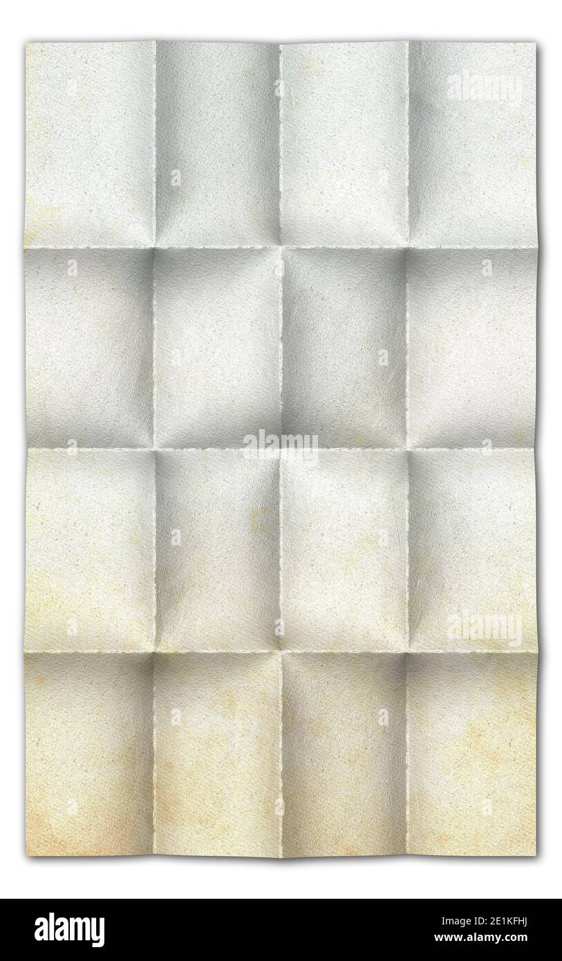 Old folded paper.Crumpled paper texture. White battered paper ...