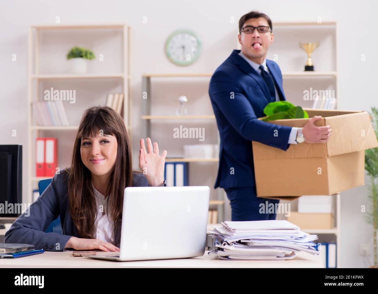 The person being fired from his work Stock Photo - Alamy