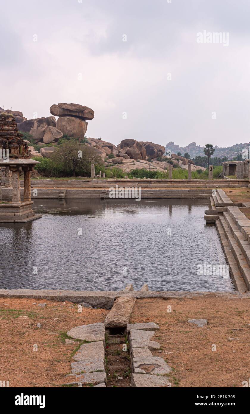 Hampi india water tank hi-res stock photography and images - Alamy