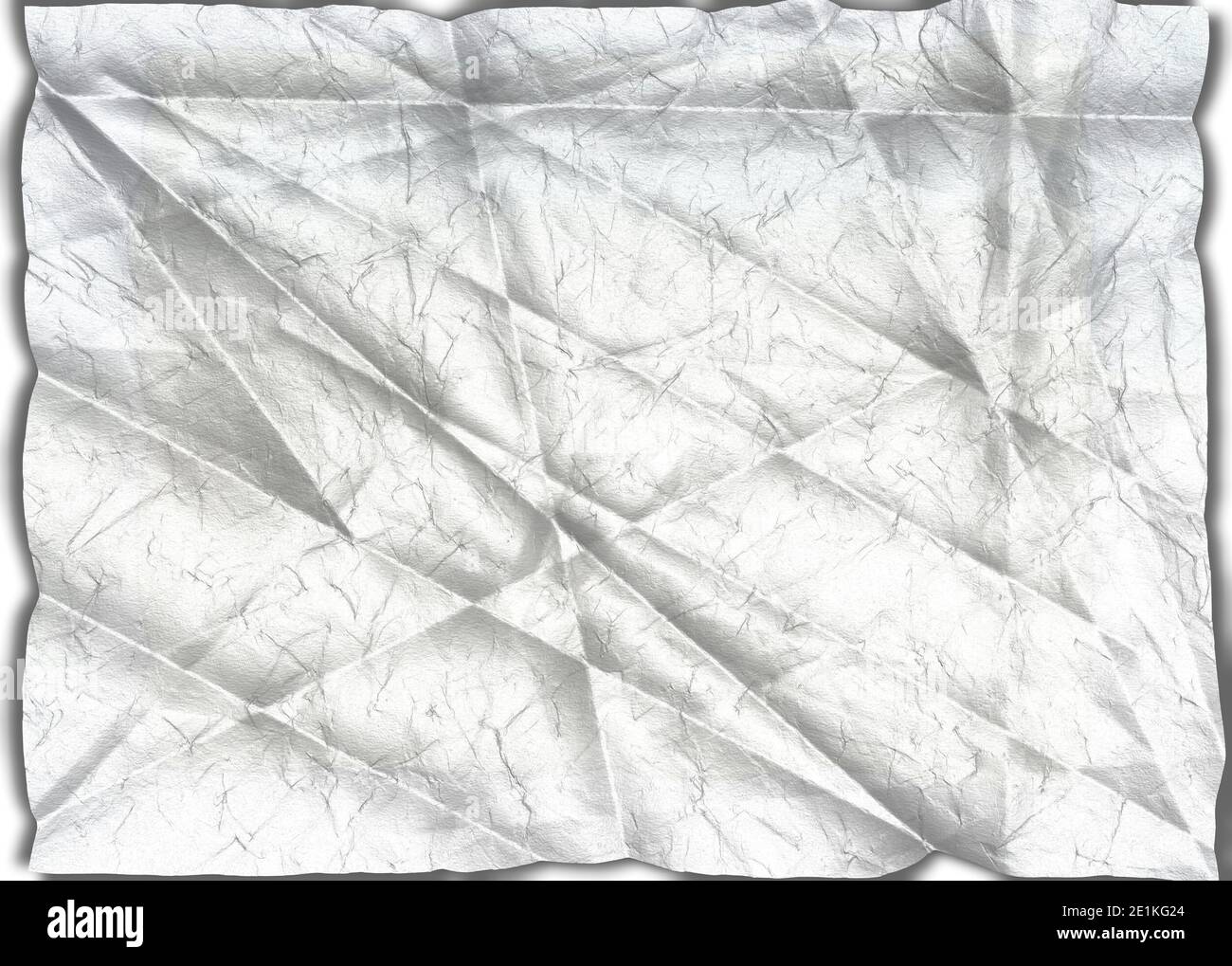 White folded paper crumpled.Crumpled paper texture. White battered ...