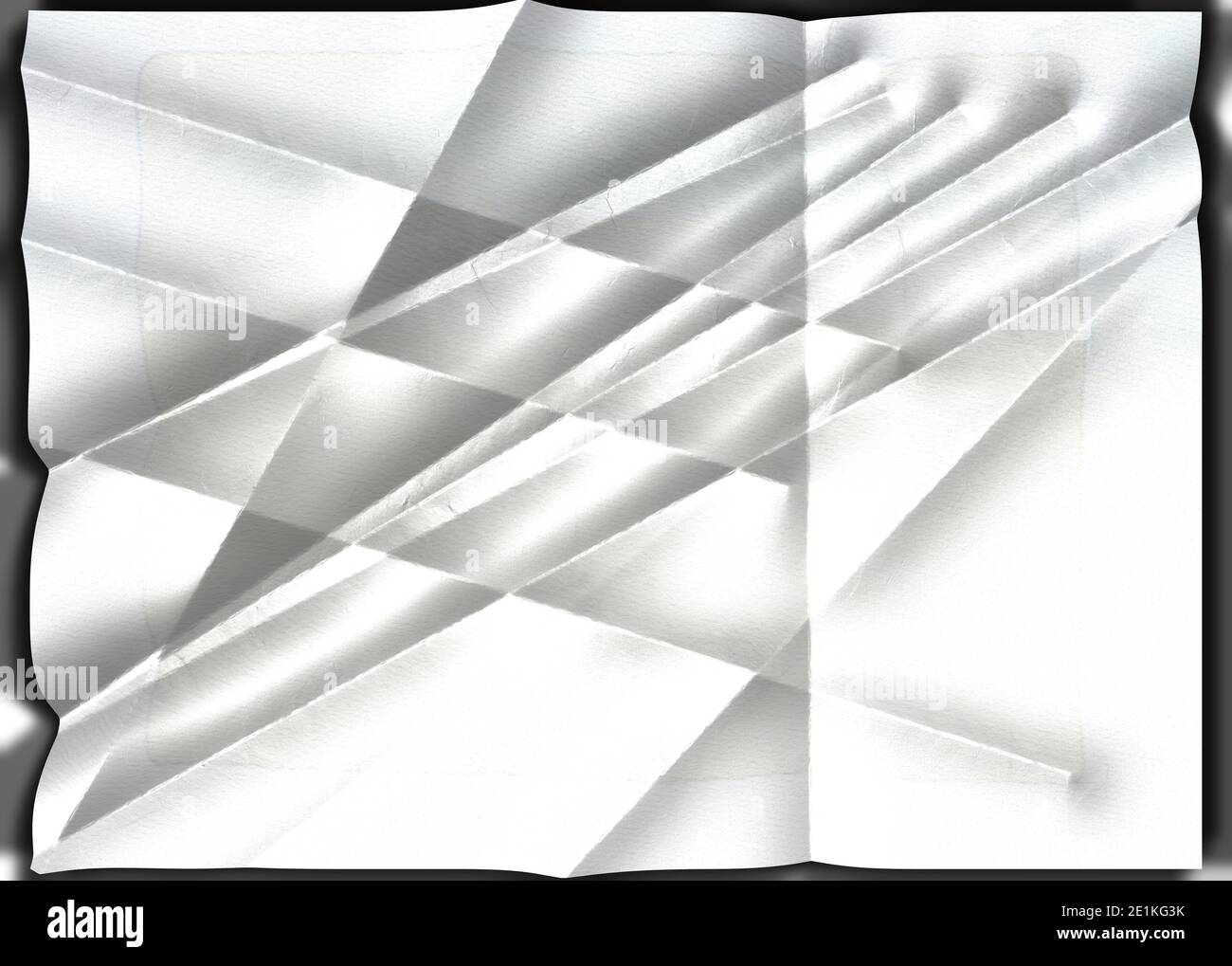 White folded paper crumpled.Crumpled paper texture. White battered ...