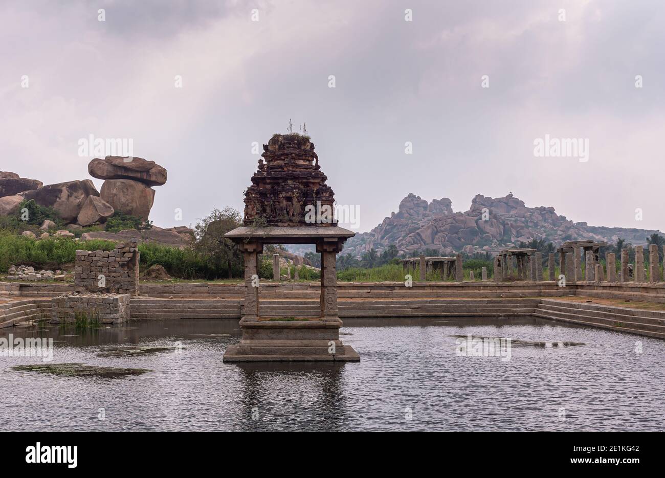 Hampi india water tank hi-res stock photography and images - Alamy