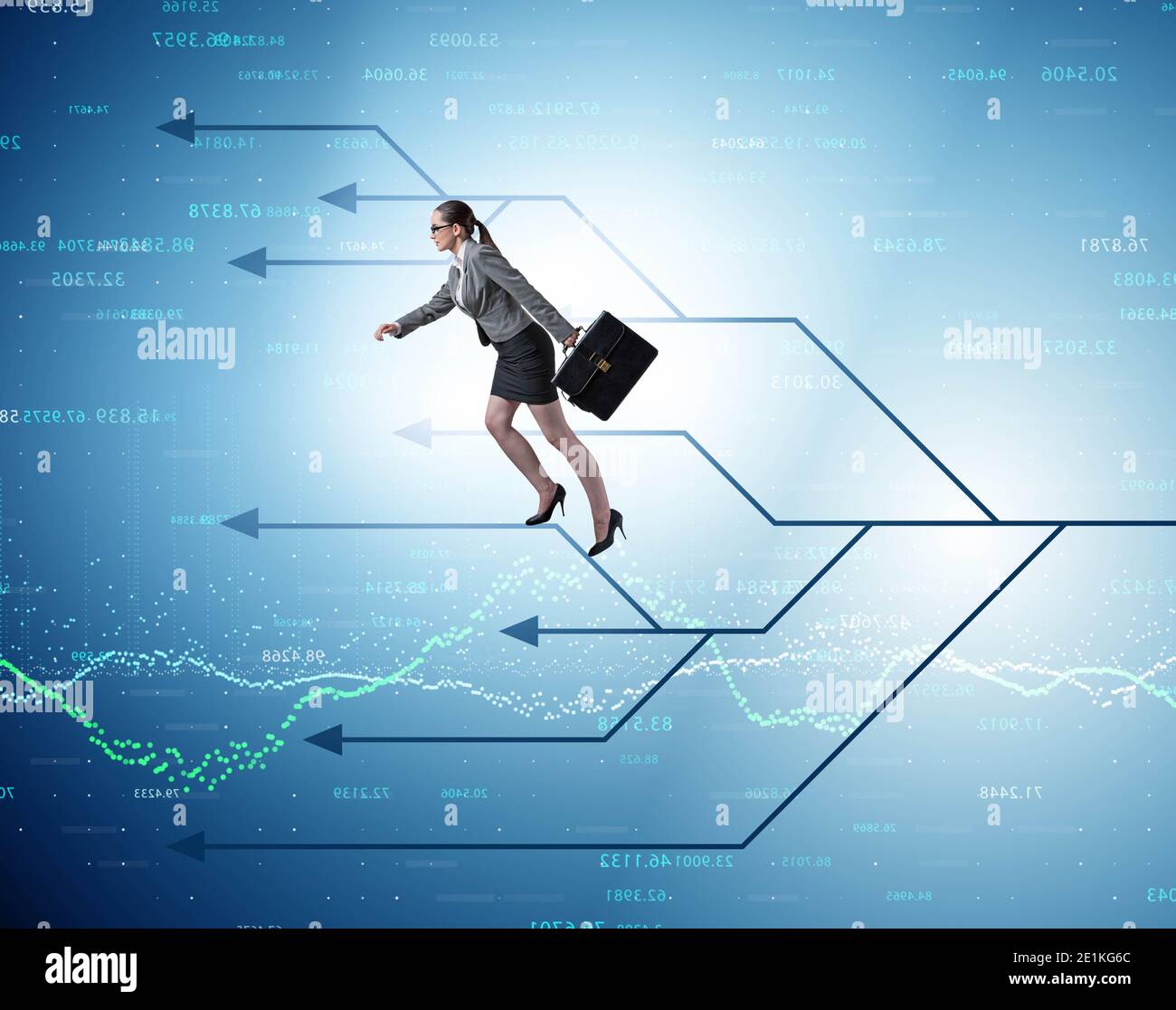 The businessman choosing different career paths in business Stock Photo ...