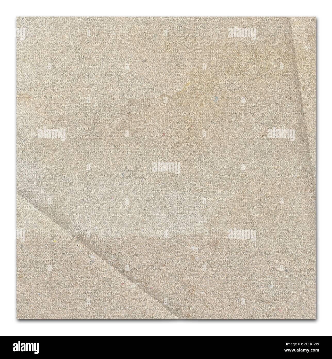 Brown old folded paper folded.Crumpled paper texture. White battered ...