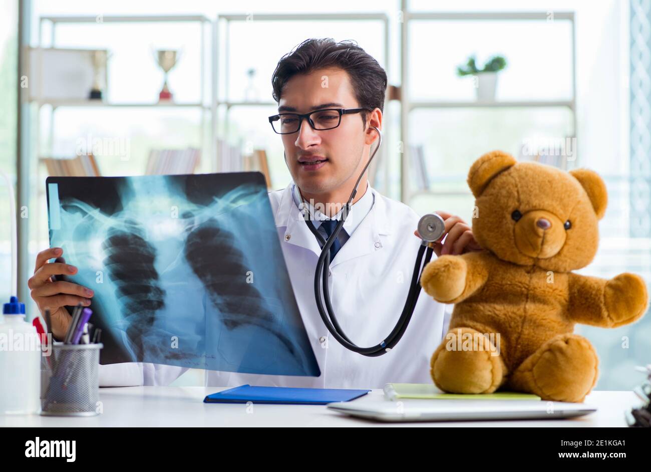 The baby radiologist with x-ray image Stock Photo - Alamy