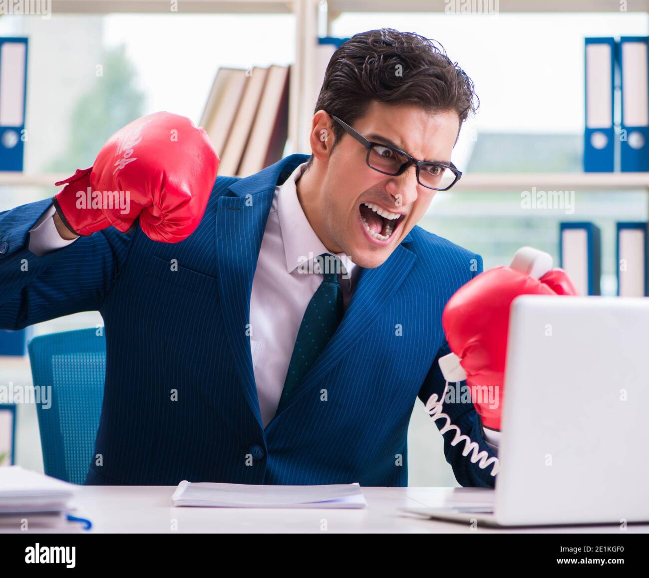 Telesales agent angry hi-res stock photography and images - Alamy