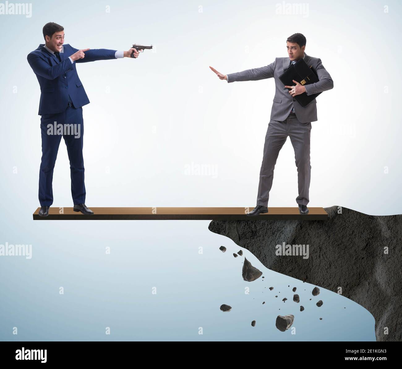 The partnership and teamwork concept with two businessmen Stock Photo ...