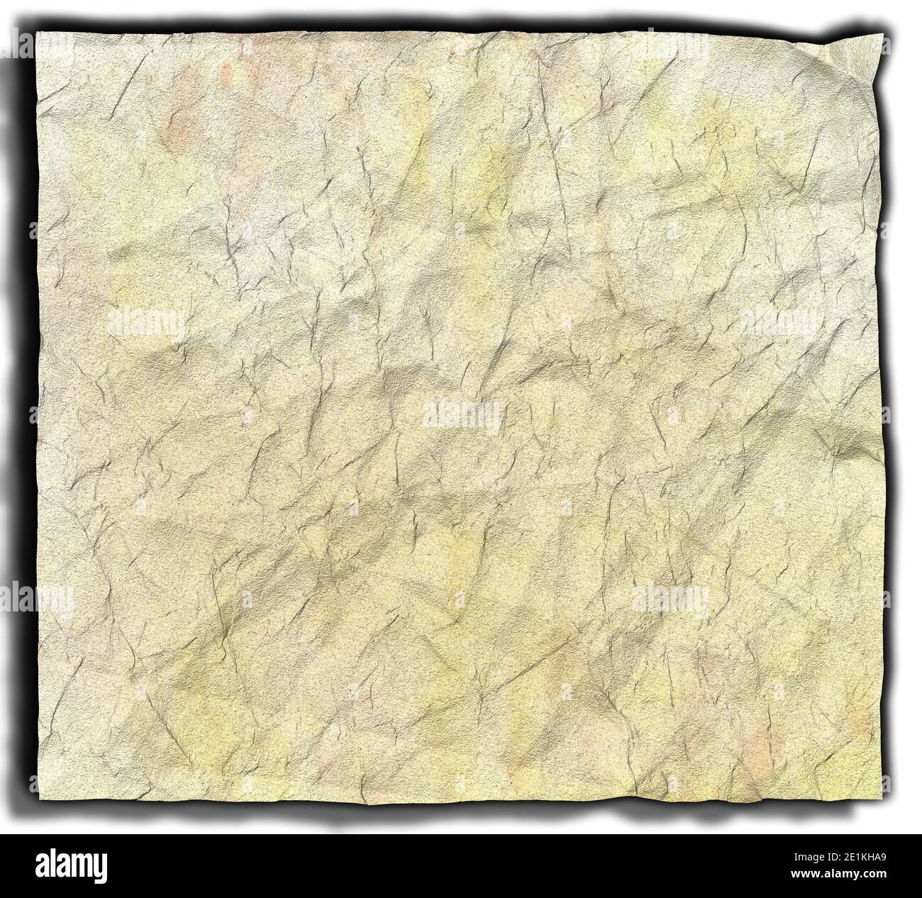 Yellow folded paper folded.Crumpled paper texture. White battered paper ...
