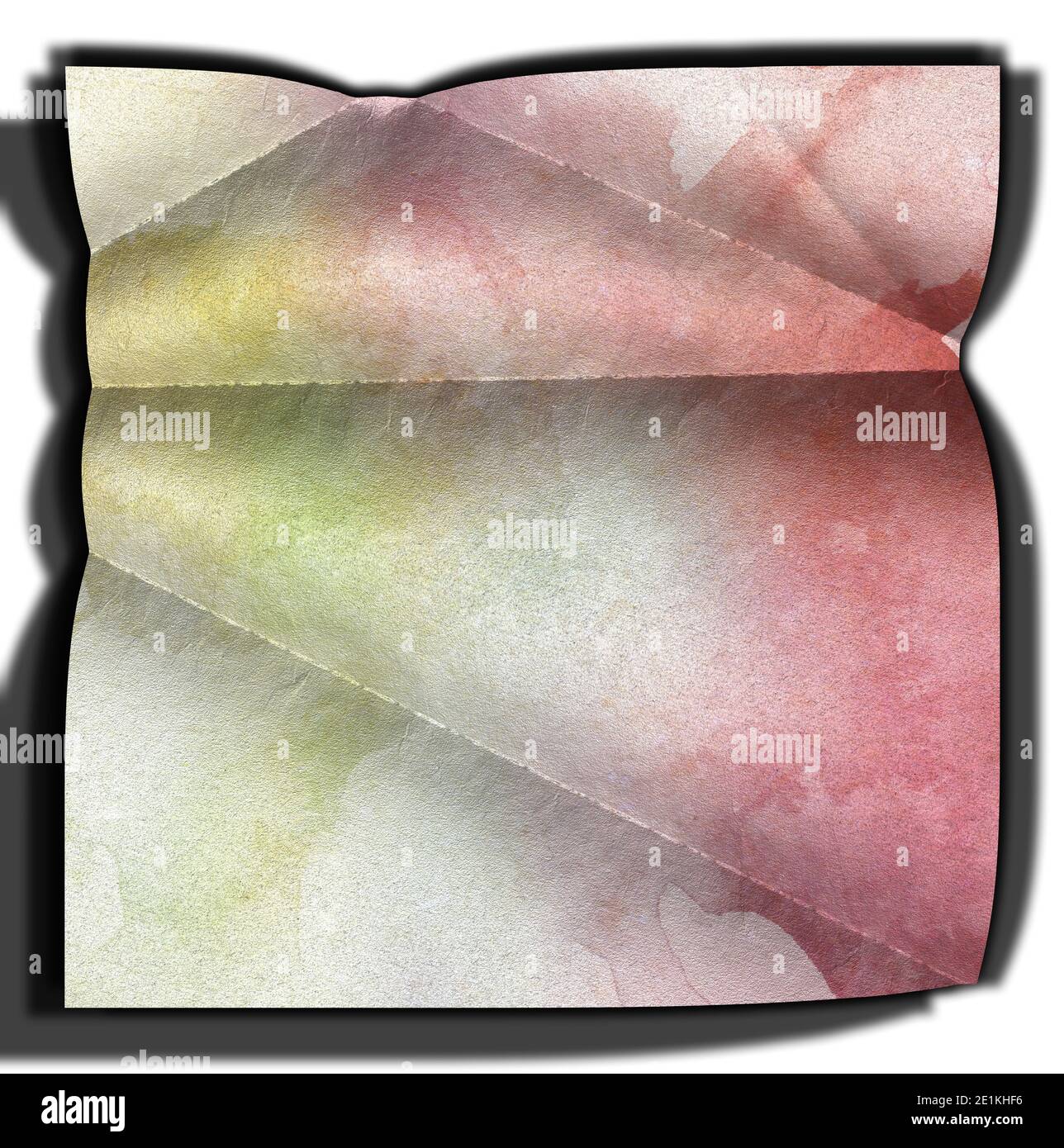 Metallized paper folded creased Stock Photo - Alamy