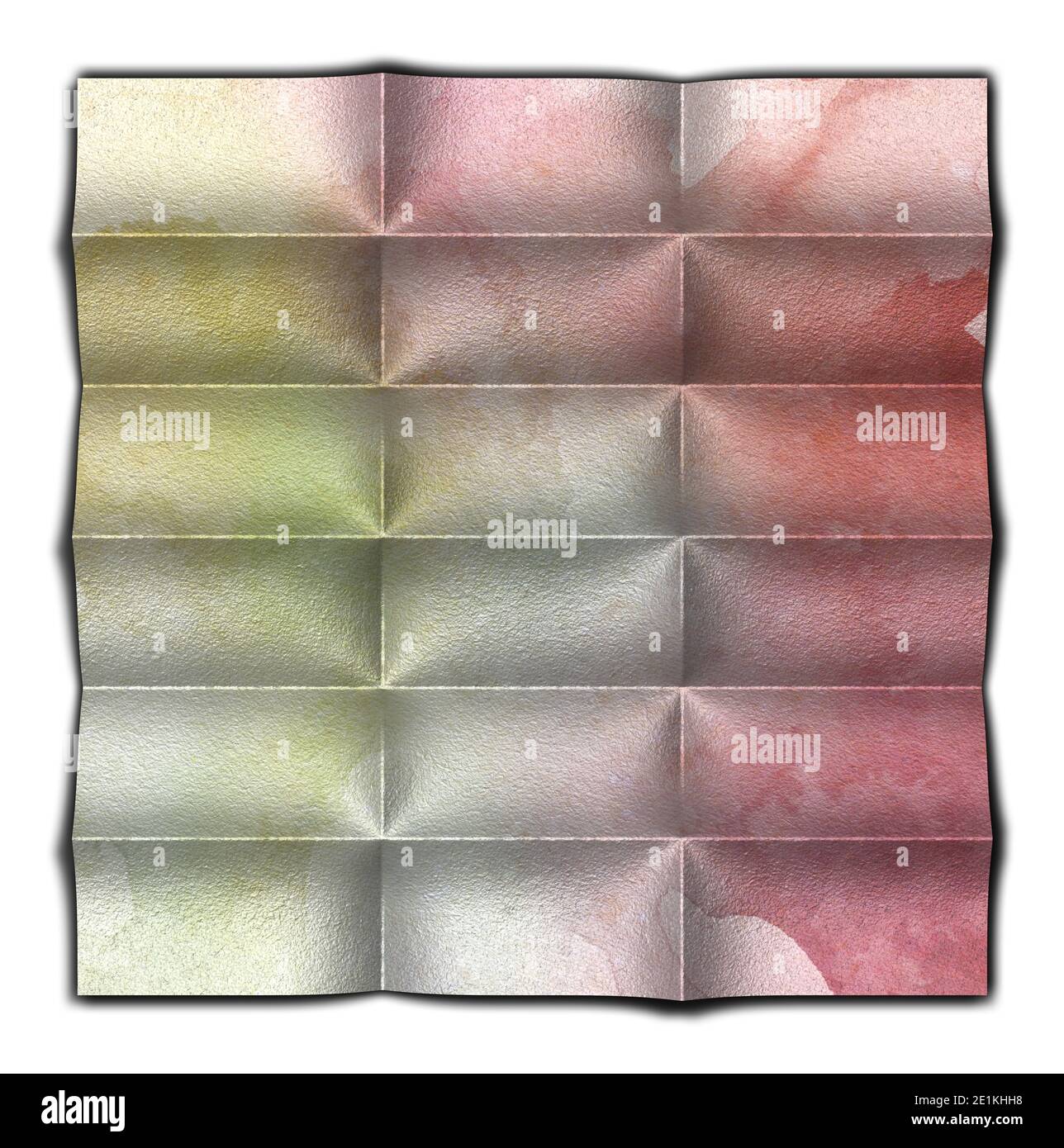 Metallized paper folded creased Stock Photo - Alamy