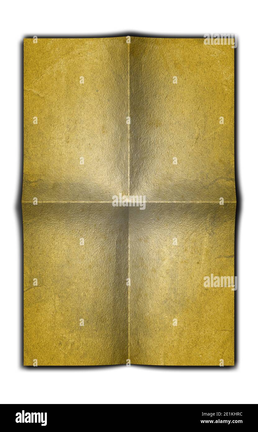 Metallized gold sheet folded folded Stock Photo - Alamy