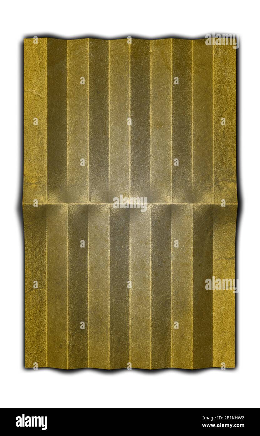Metallized gold sheet folded folded Stock Photo - Alamy