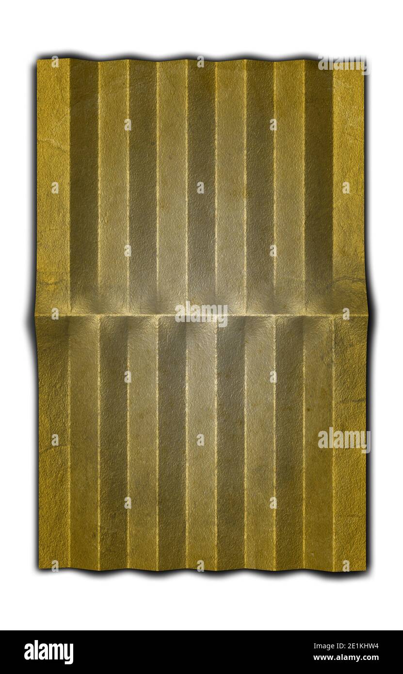 Metallized gold sheet folded folded Stock Photo - Alamy
