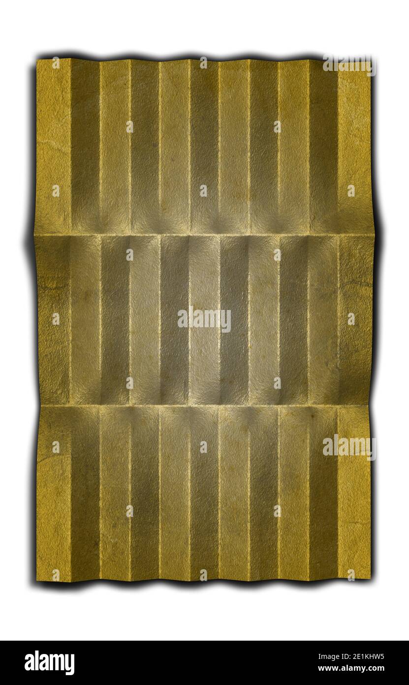 Metallized gold sheet folded folded Stock Photo - Alamy