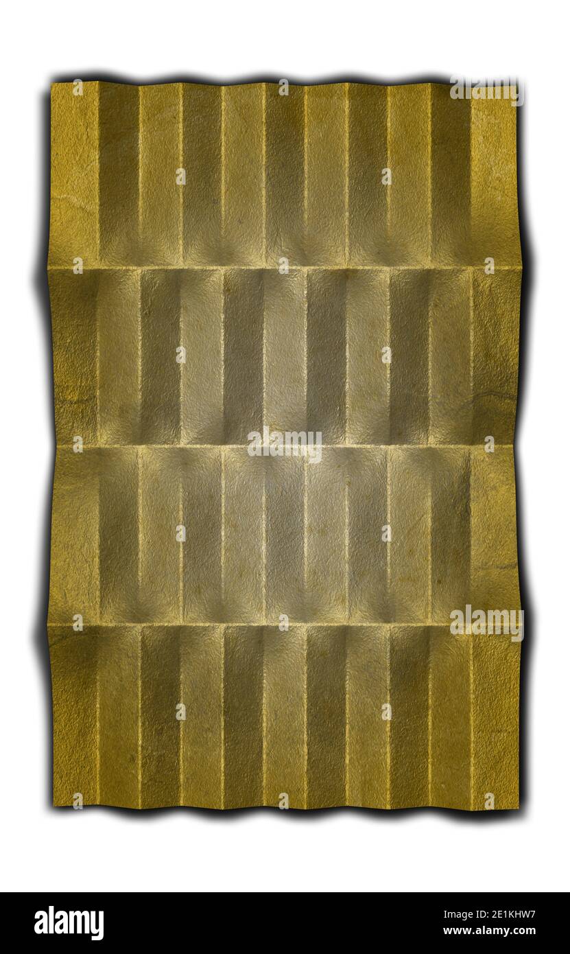 Metallized gold sheet folded folded Stock Photo - Alamy