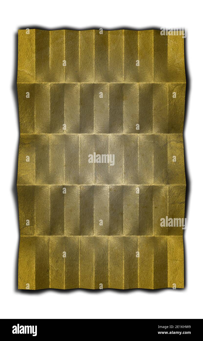 Metallized gold sheet folded folded Stock Photo - Alamy