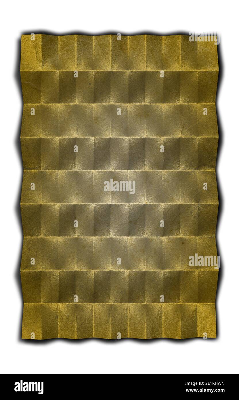 Metallized gold sheet folded folded Stock Photo - Alamy