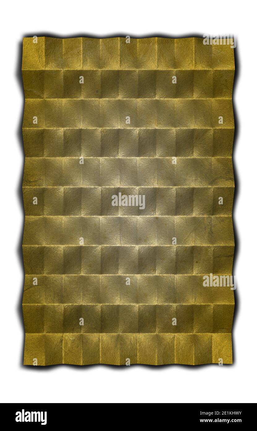 Metallized gold sheet folded folded Stock Photo - Alamy