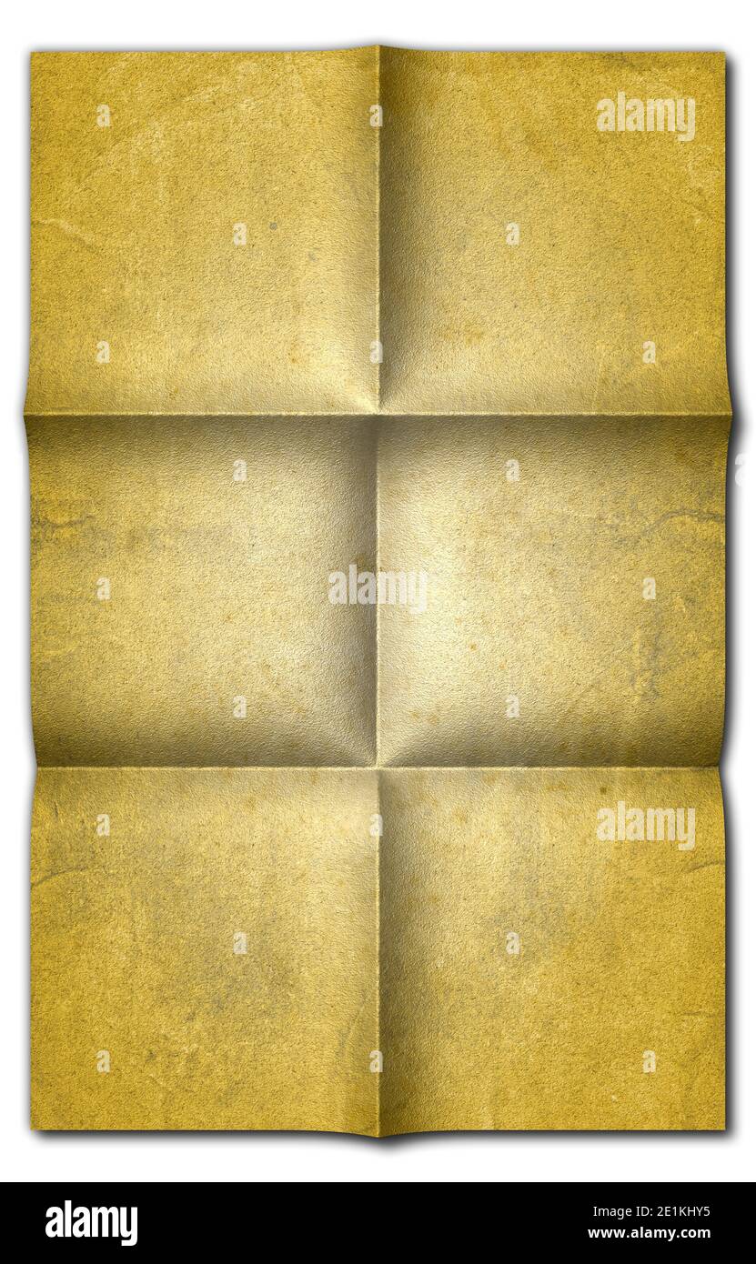 Metallized gold sheet folded folded Stock Photo - Alamy