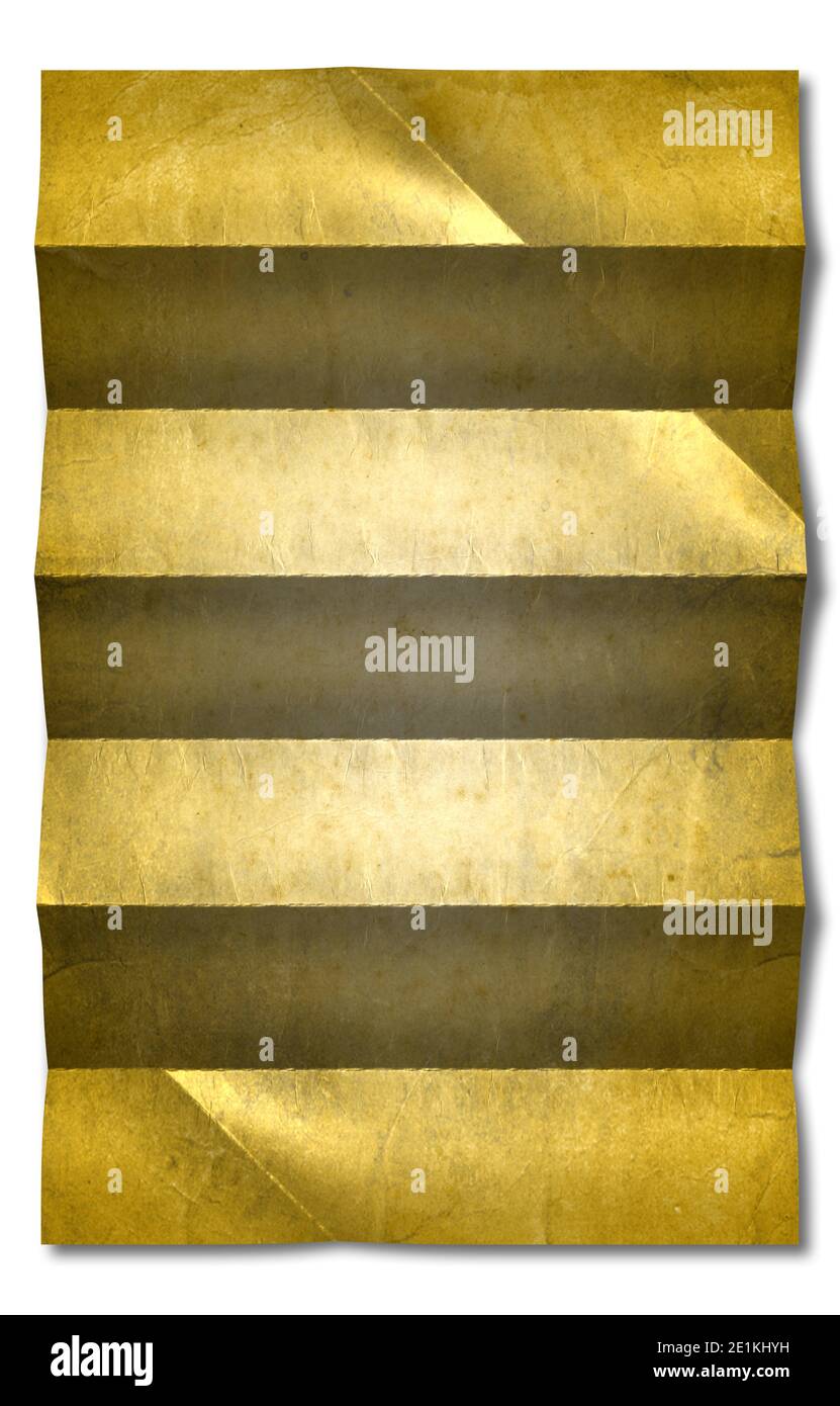 Metallized gold sheet folded folded Stock Photo - Alamy