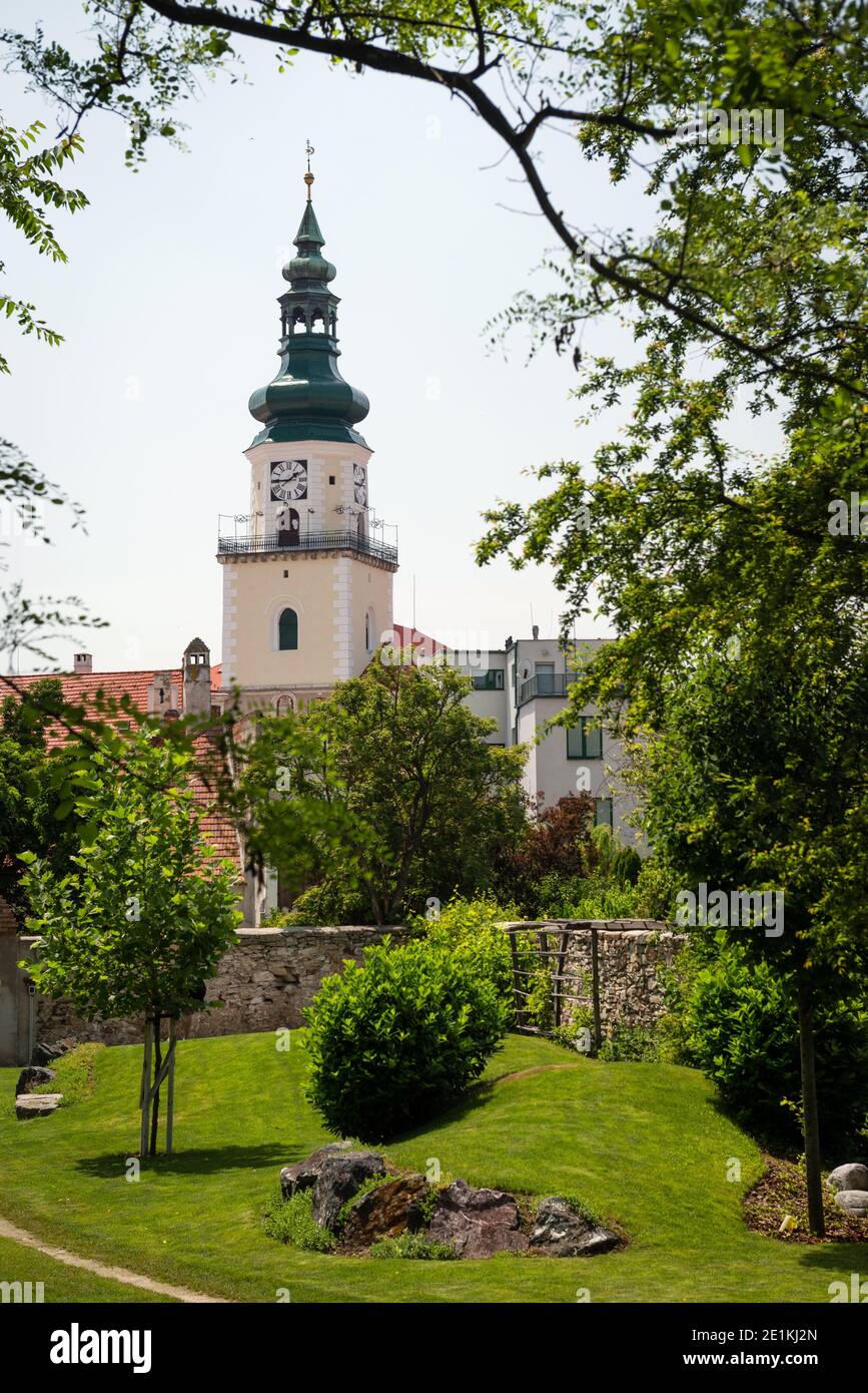 Tower of Roman Catholic Church of St. Stephen the King in Modra ...