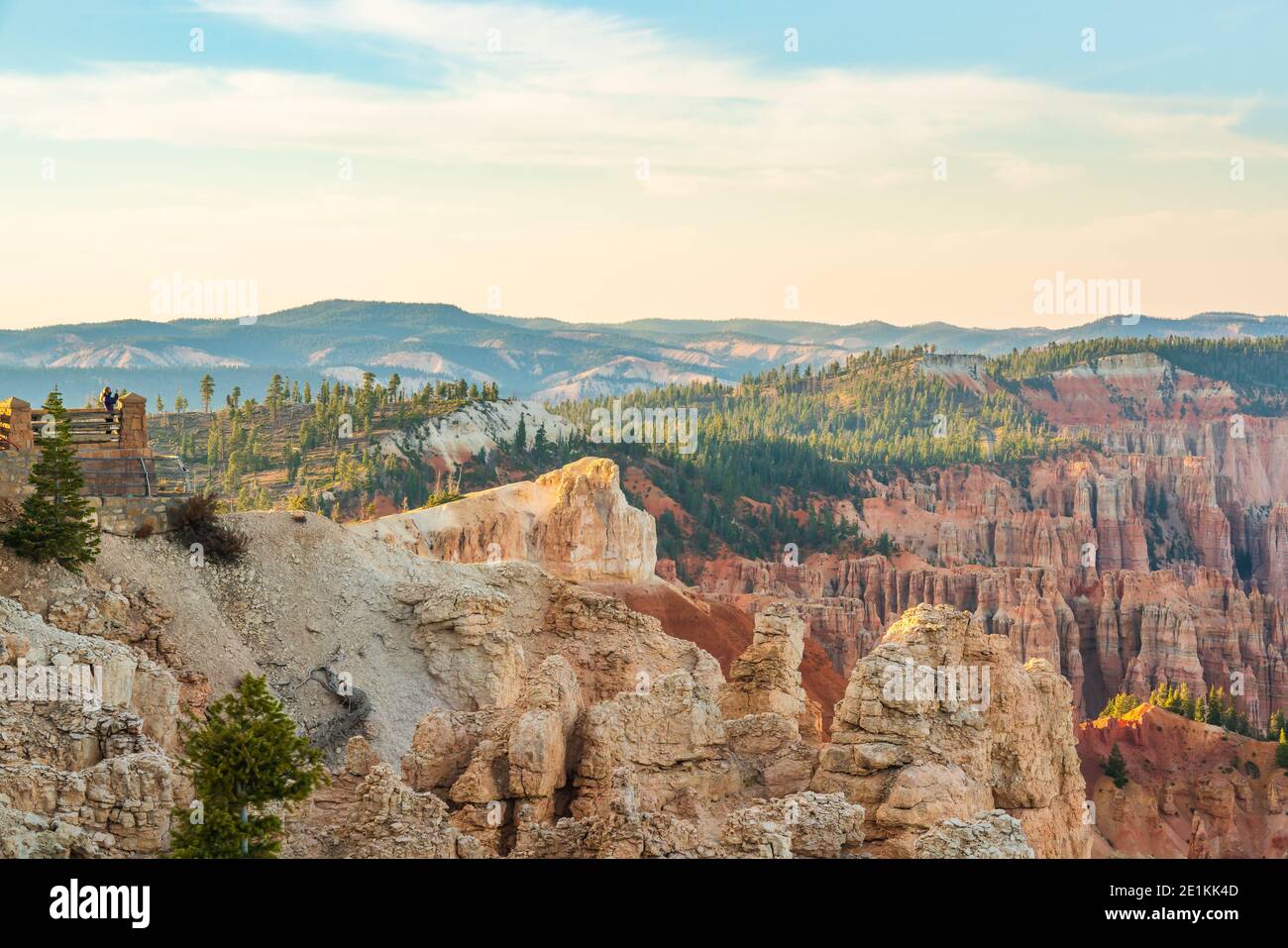 Red rocks and pine tree forest. Rainbow Point, Bryce Canyon National ...