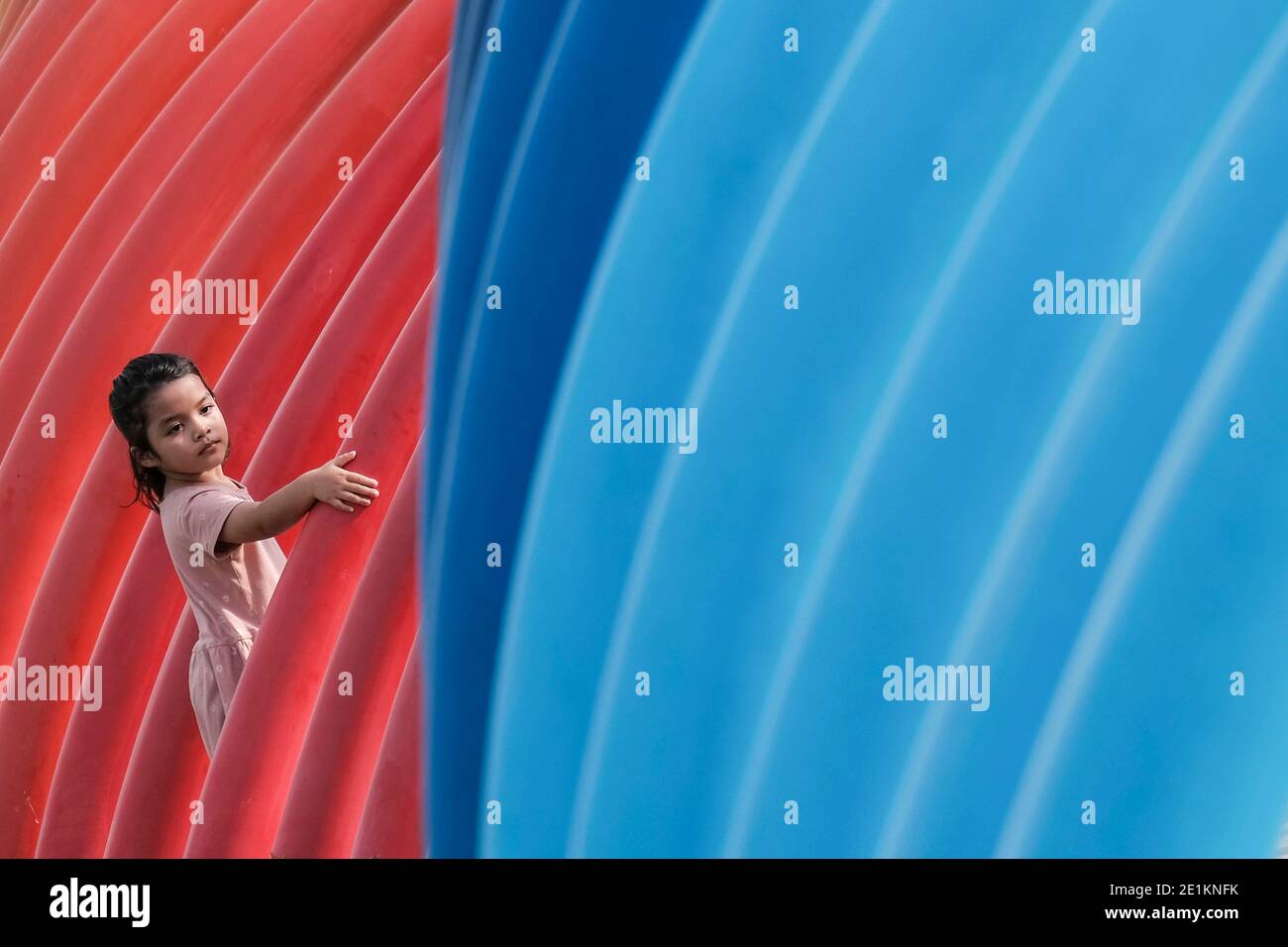 Shah Alam, Malaysia. 07th Jan, 2021. A little girl seen at the Elmina ...