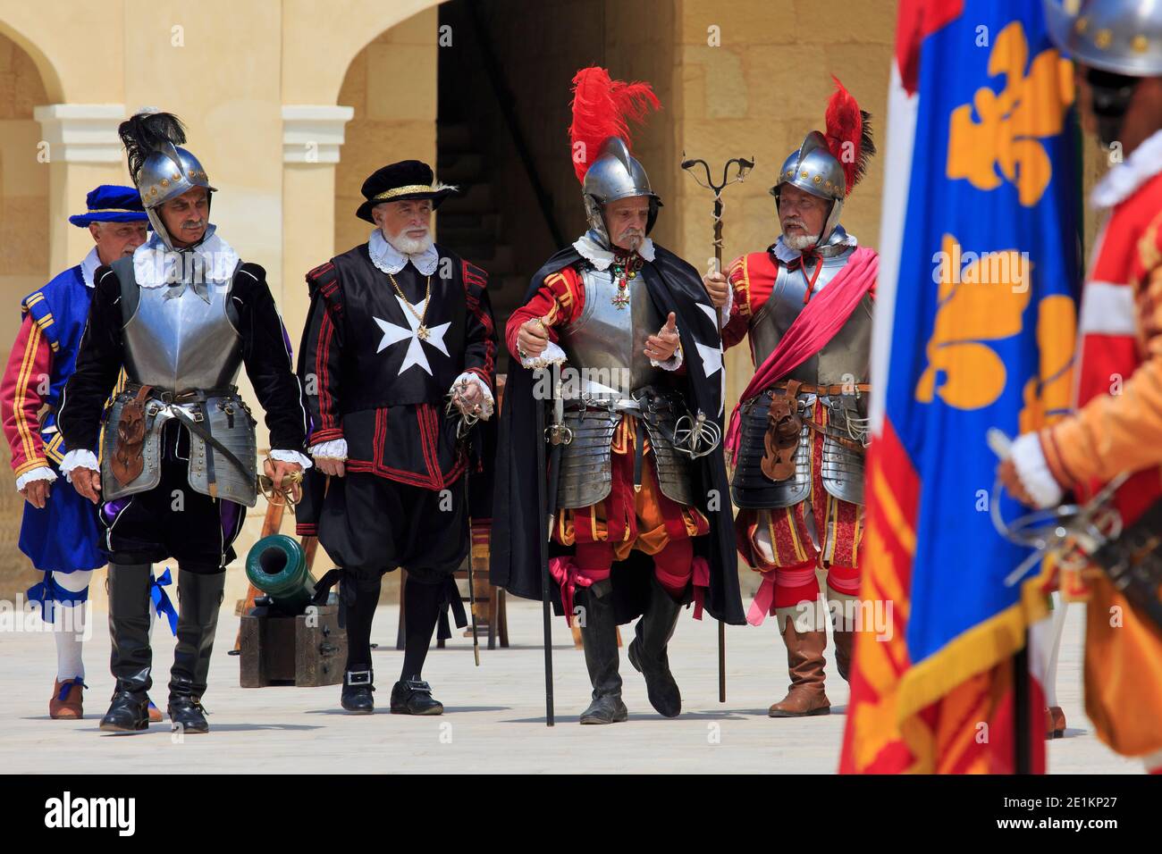 Inspection of the garrison at Fort Saint Elmo by the Grand Bailiff of ...