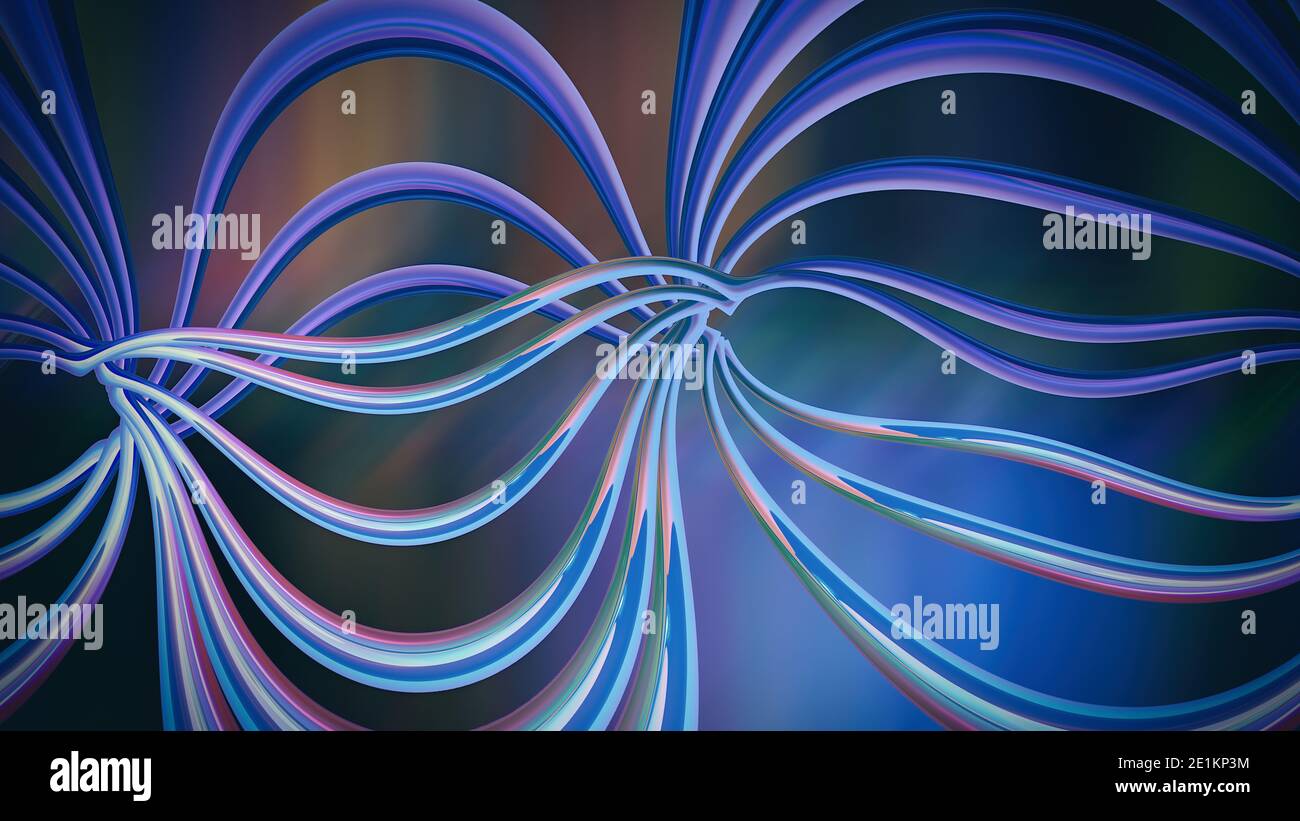 Abstract background with shiny wires and gradient Stock Photo - Alamy