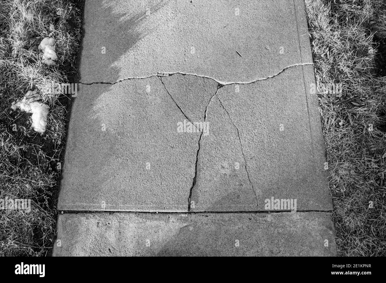 damaged concrete slabs caused by soil structure heave Stock Photo - Alamy