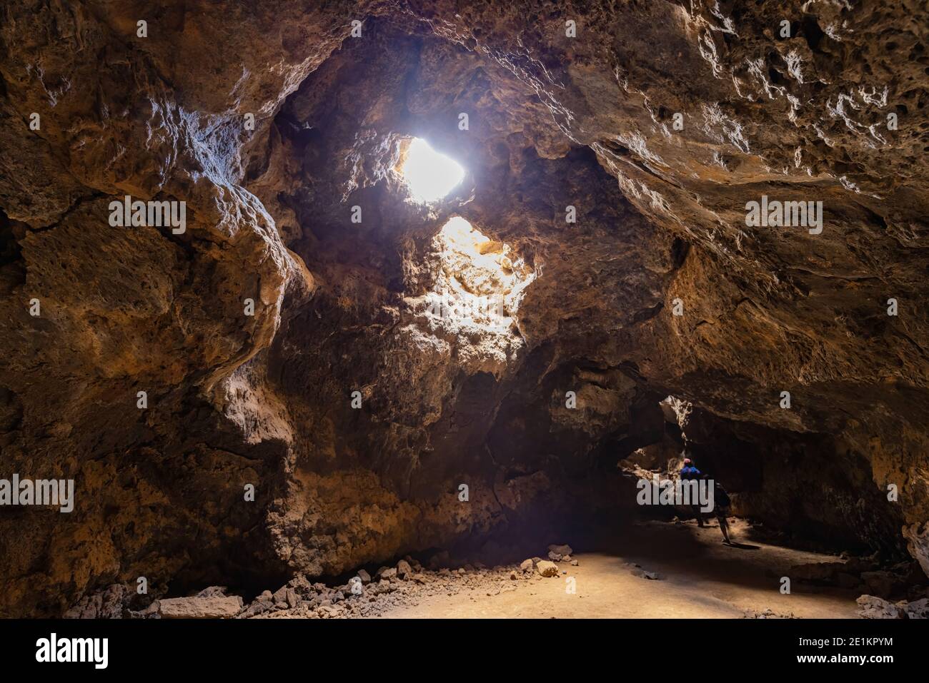 Beautiful landscape around the Mojave Desert Lava Tube at California ...