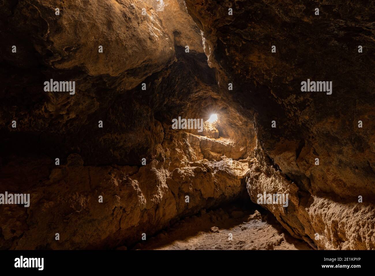 Beautiful landscape around the Mojave Desert Lava Tube at California ...