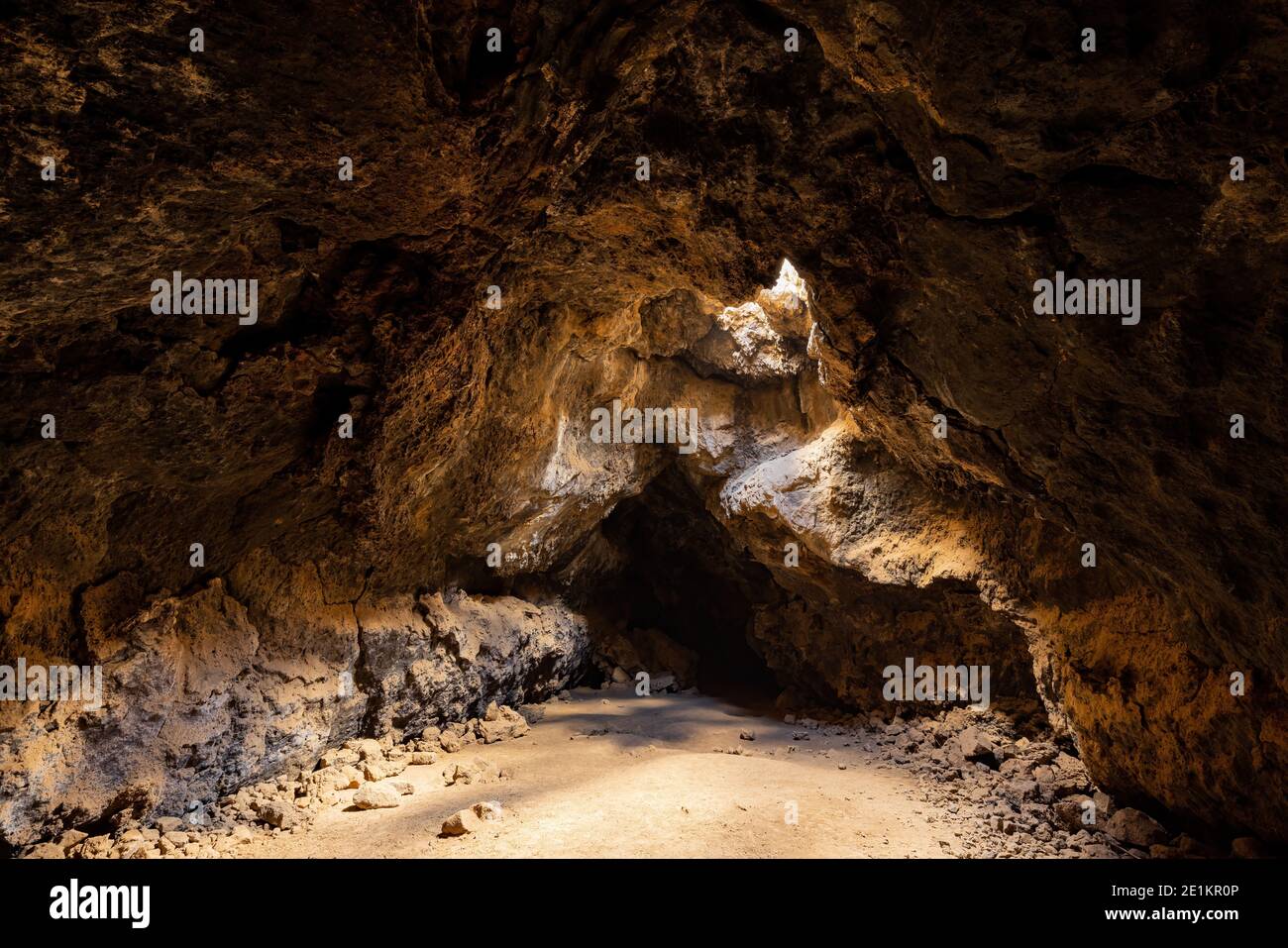Beautiful landscape around the Mojave Desert Lava Tube at California ...