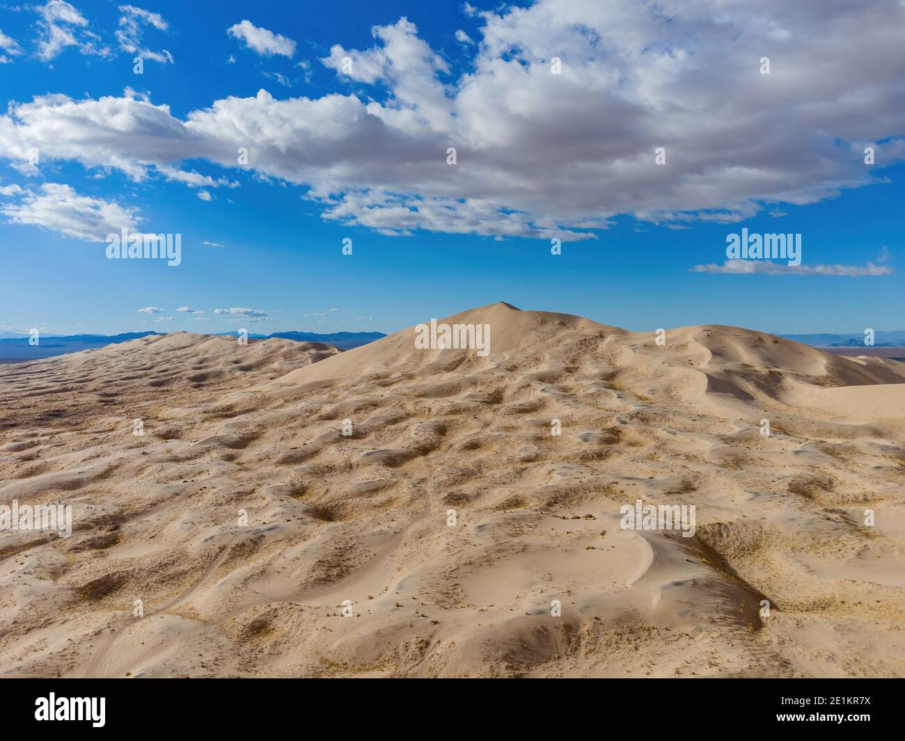 Aerial view of the beautiful Kelso Dunes at California Stock Photo - Alamy