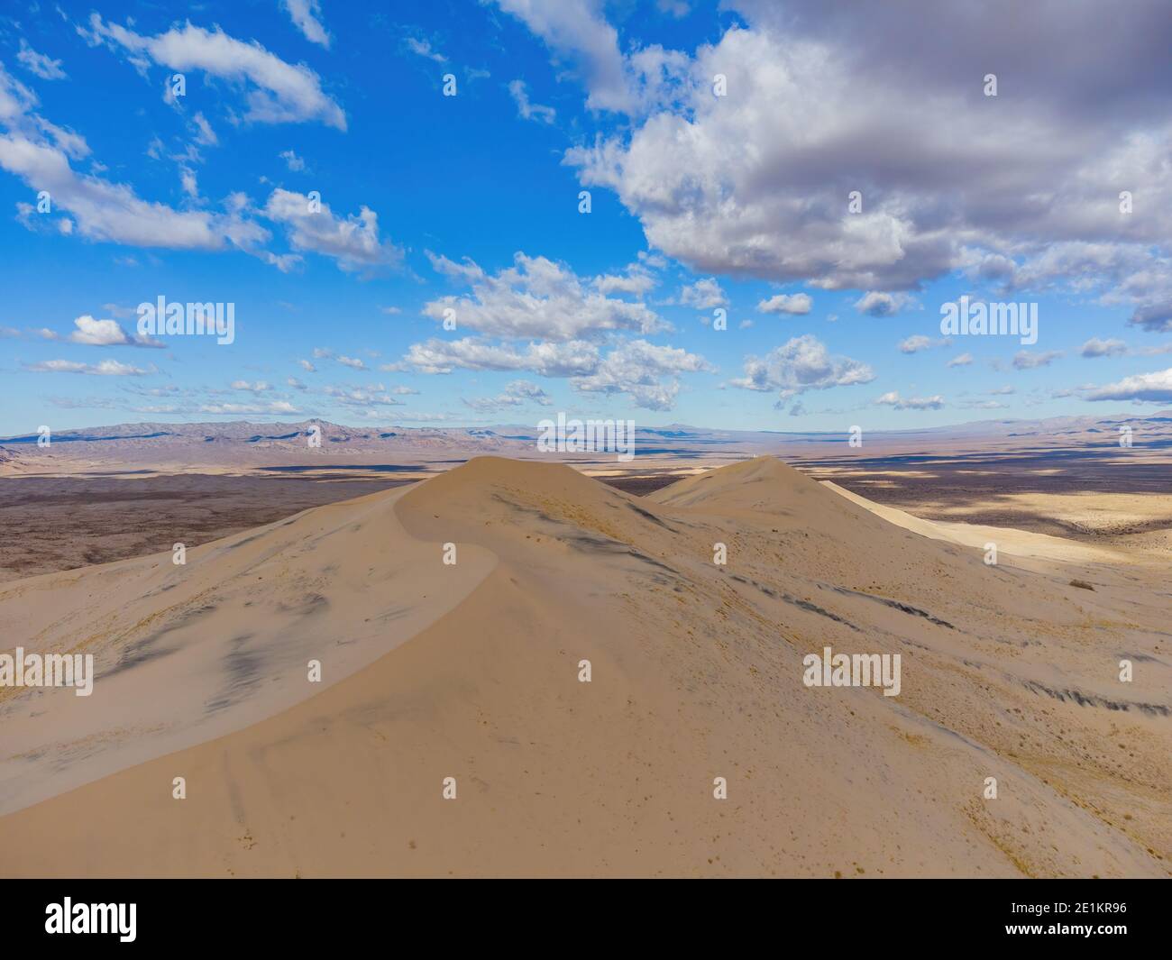 Aerial view of the beautiful Kelso Dunes at California Stock Photo - Alamy