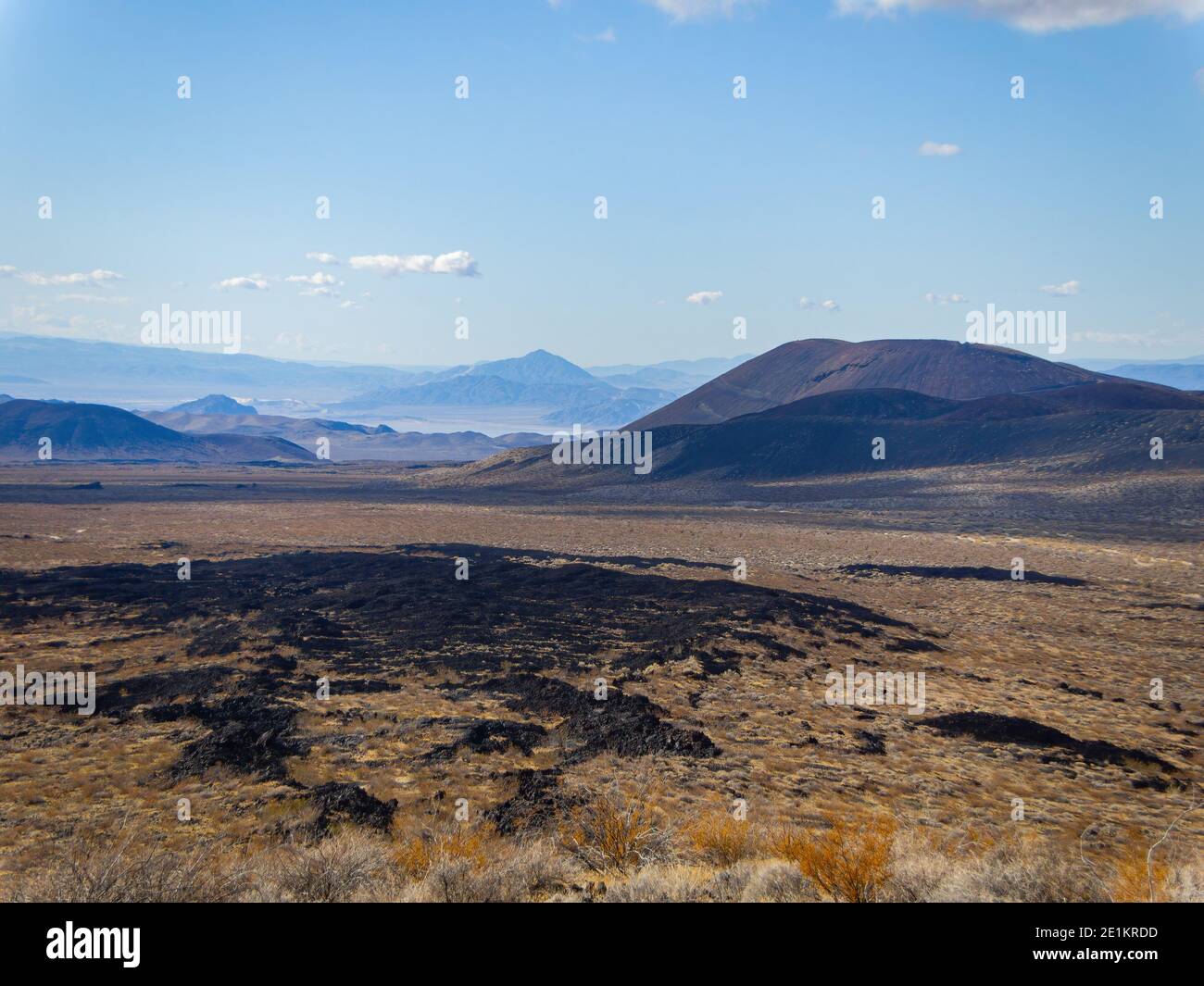 Beautiful landscape around the Mojave Desert Lava Tube at California ...