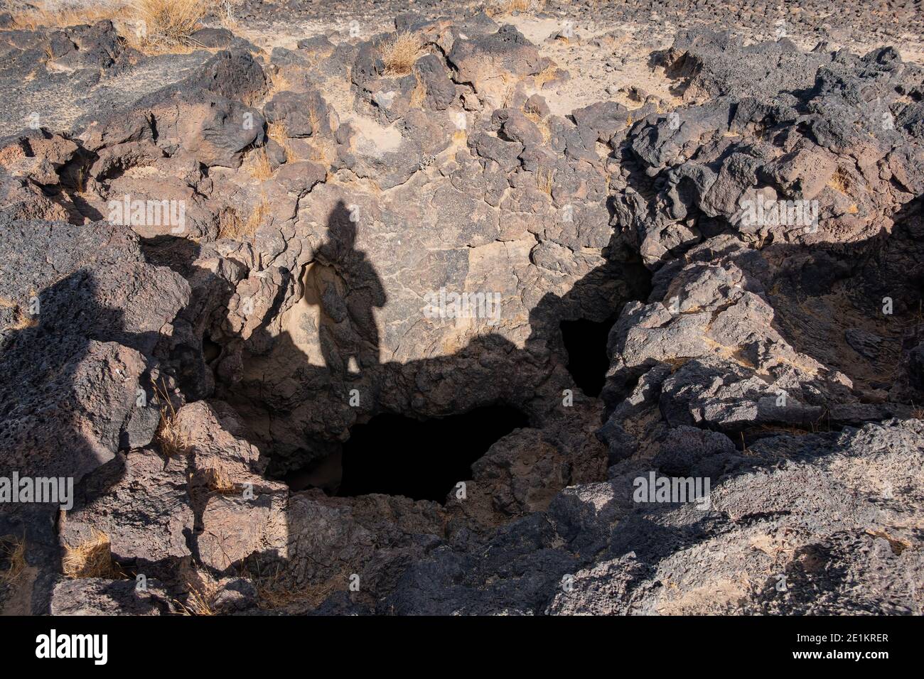 Beautiful landscape around the Mojave Desert Lava Tube at California ...