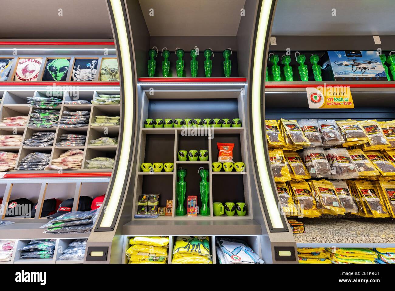 Baker, DEC 29, 2020 - Interior view of the Alien Fresh Jerky Stock ...