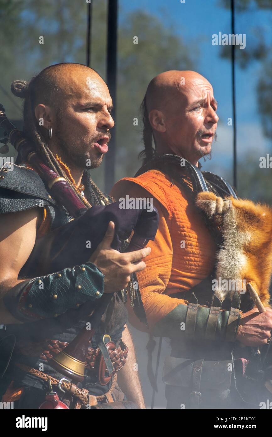 Corvus corax band plays neo-medieval music in Hämeenlinna Finland Stock ...